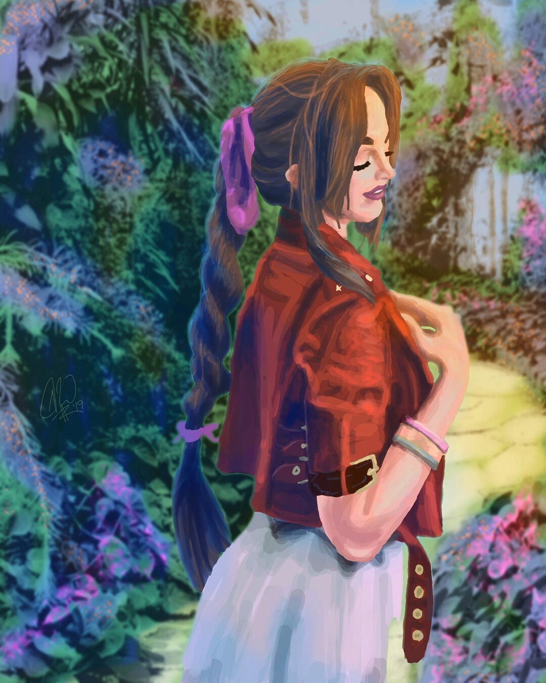 Aerith - Mixed-media Lustre Paper Print - Etsy