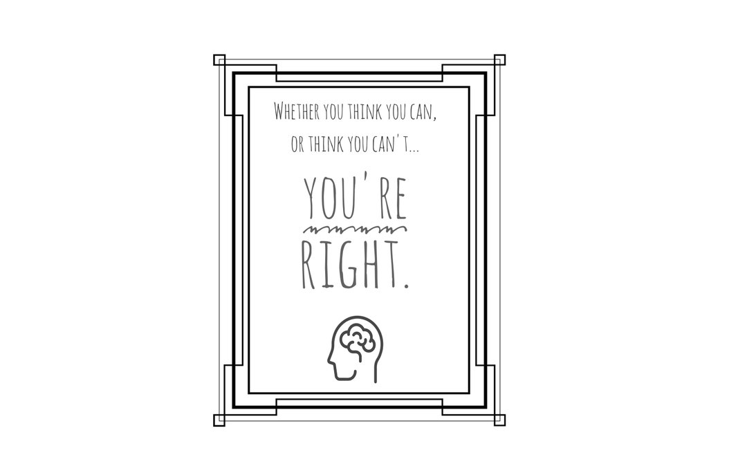Think You Can Printable, Home Decor, Office Decor, Inspirational Quote ...