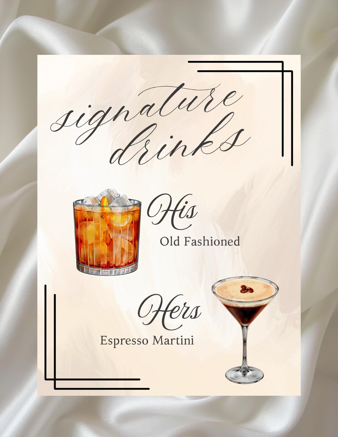 Signature Drink Signage *customizable* - Etsy