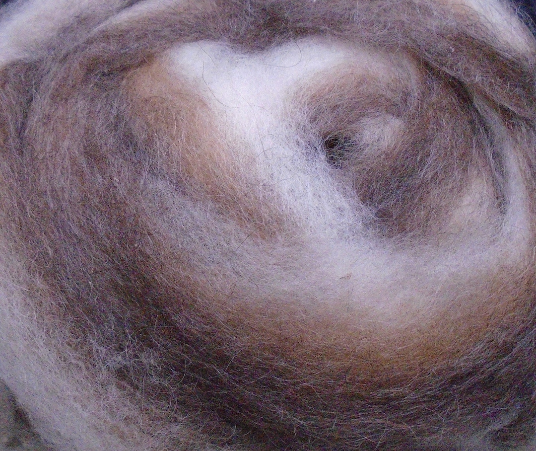 50/50 Natural Tri-color Wool/mohair Roving - Etsy