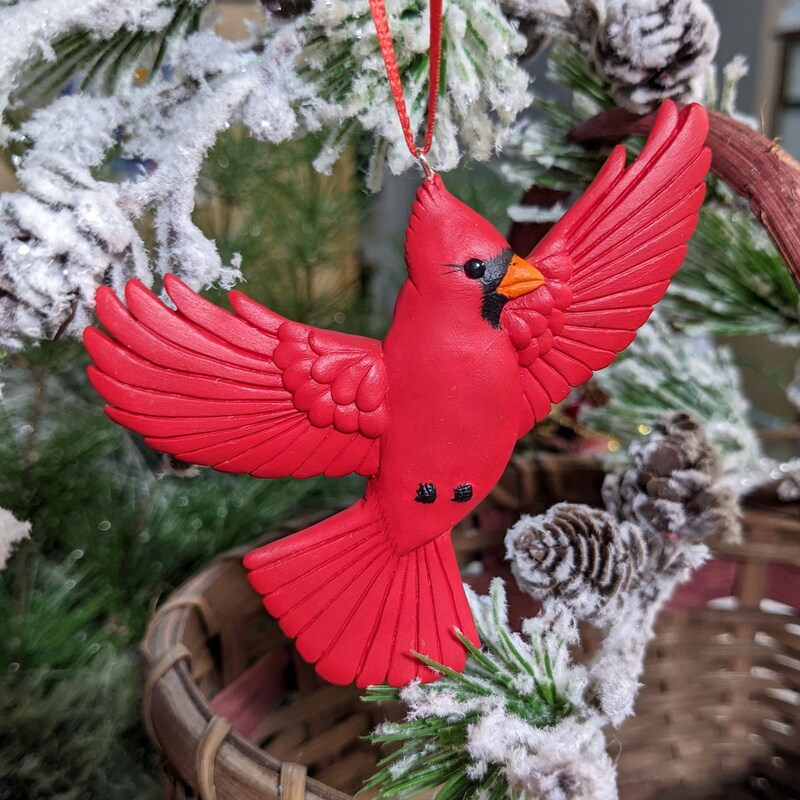 Cardinal in Flight - Etsy