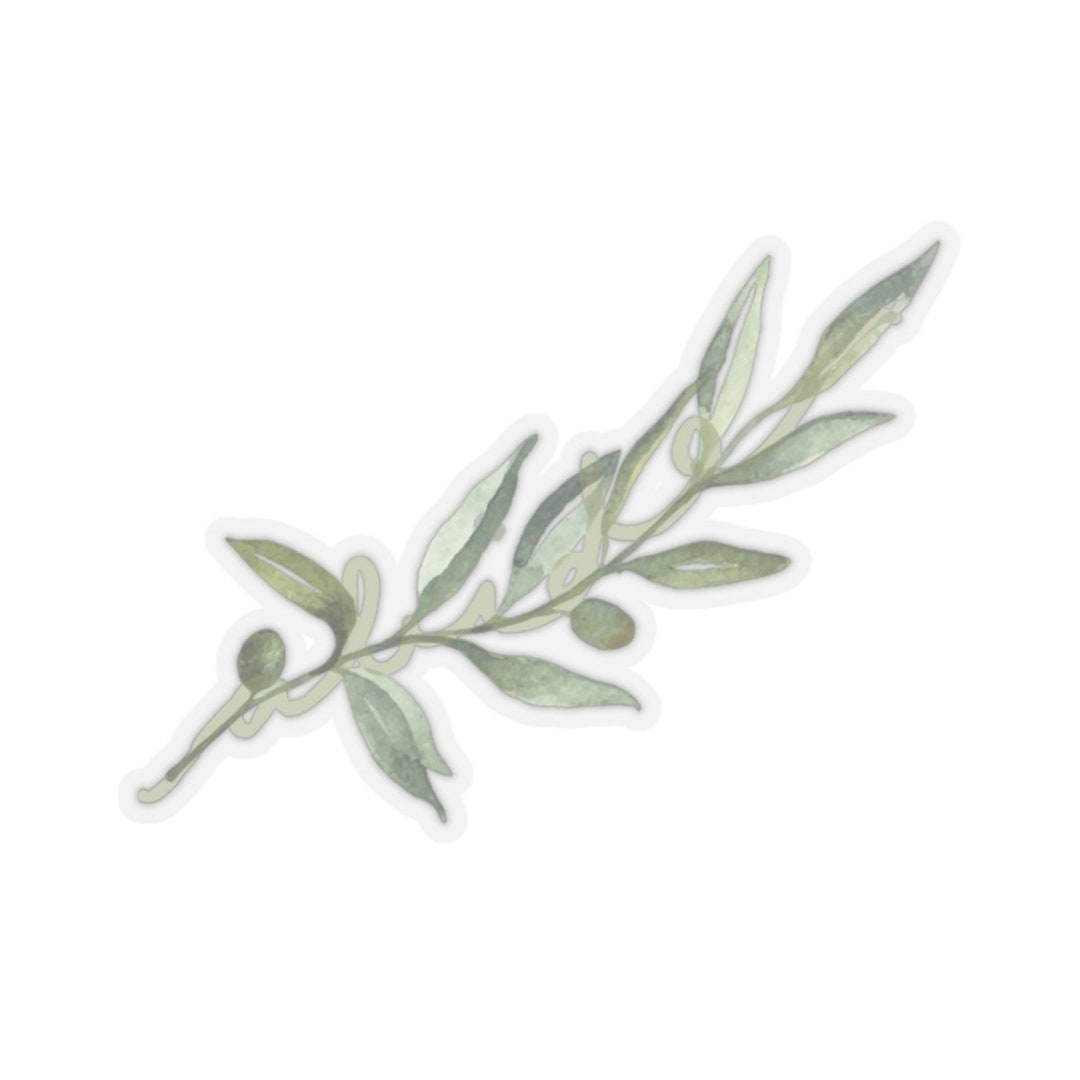 Abide Olive Branch Sticker - Etsy