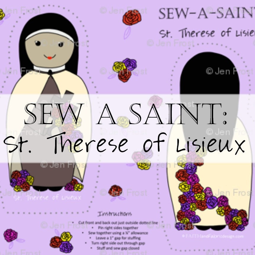Fabric: Sew a Saint Doll Female Saints Set I (catholic Lisieux Therese ...