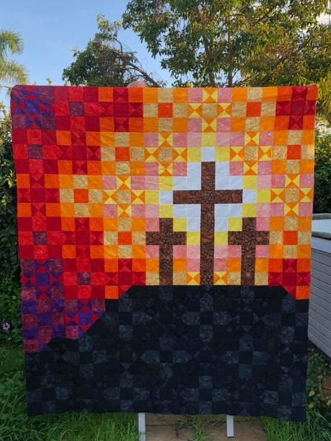 Lent / Good Friday Cross Quilt Pattern 3 Sizes christian - Etsy
