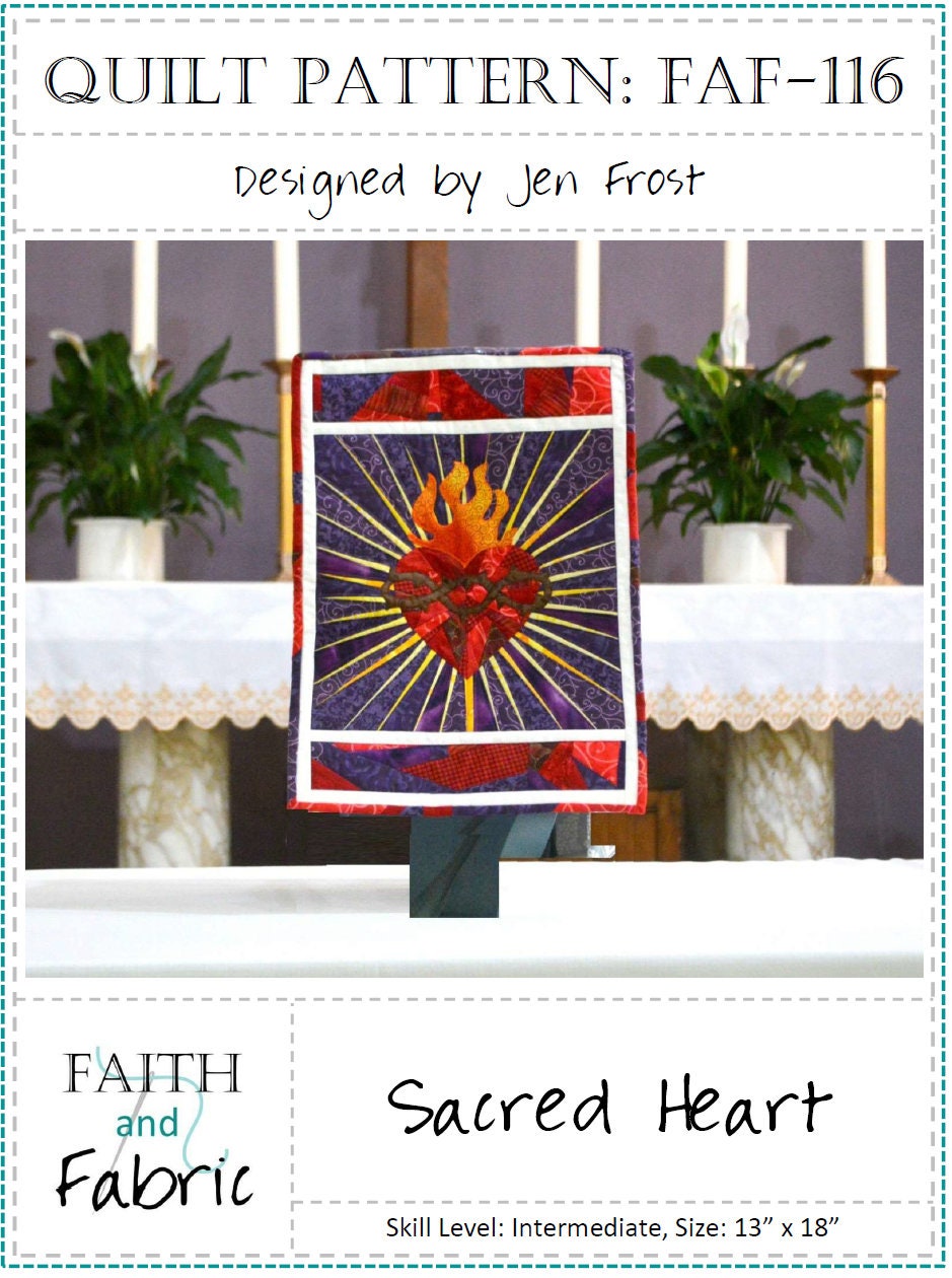 Sacred Heart of Jesus Quilt Pattern: Divine Mercy Quilts - Etsy