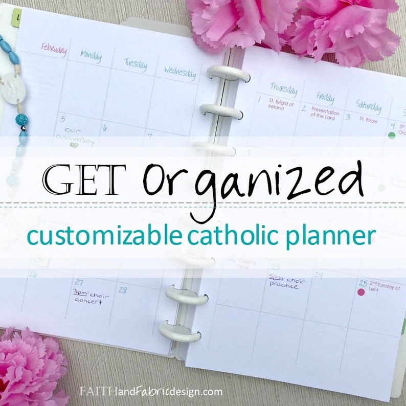 Customizable Catholic Planner for Women DIGITAL VERSION - Etsy