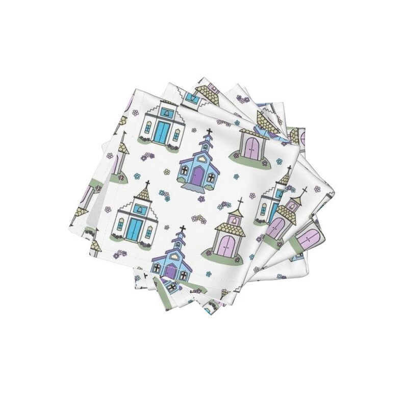 Fabric: Springtime Chapels Church fat Quarter or by the Yard - Etsy