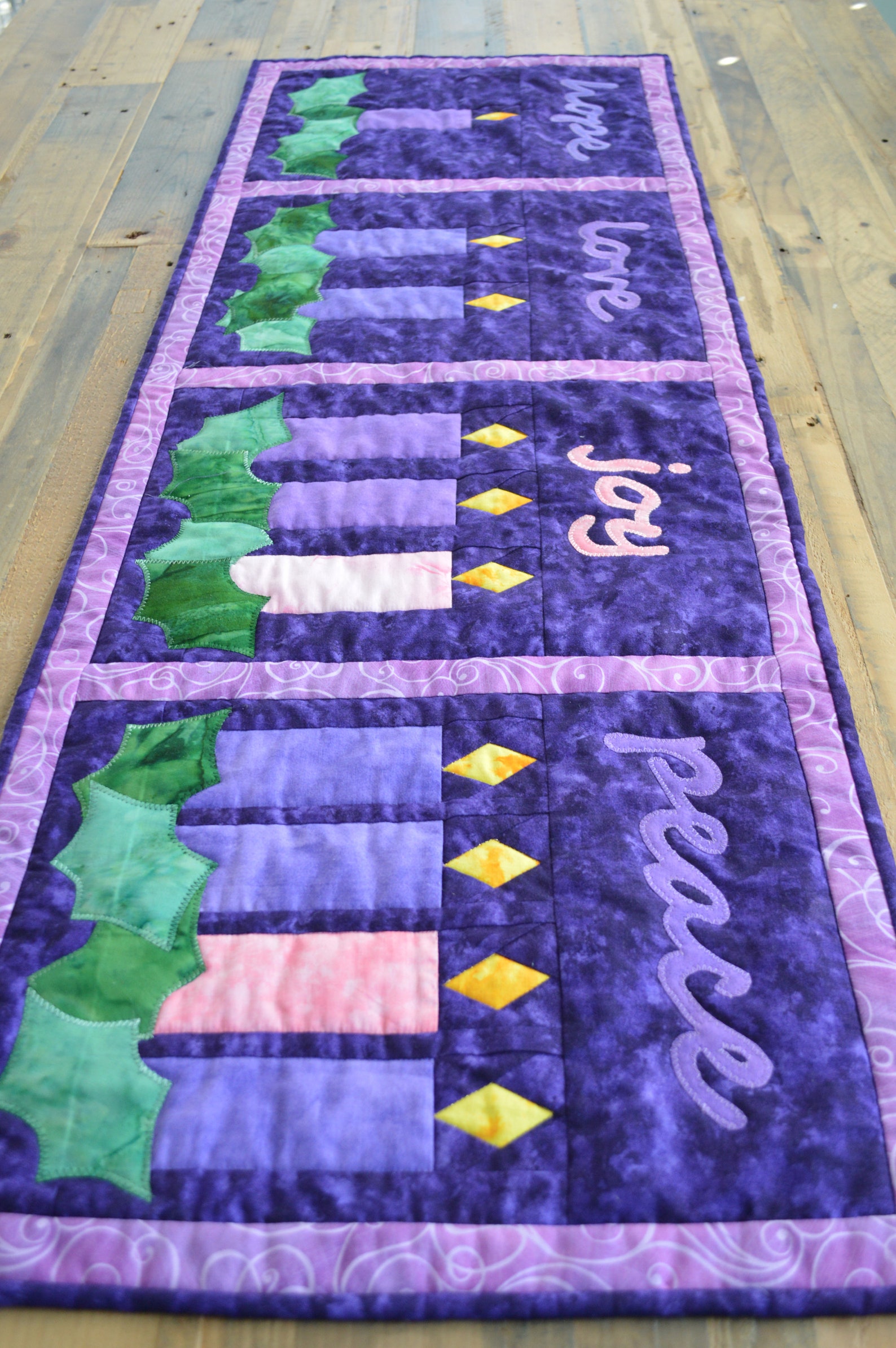 Advent Quilt Pattern: Advent Wreath Sewing Home Decor - Etsy