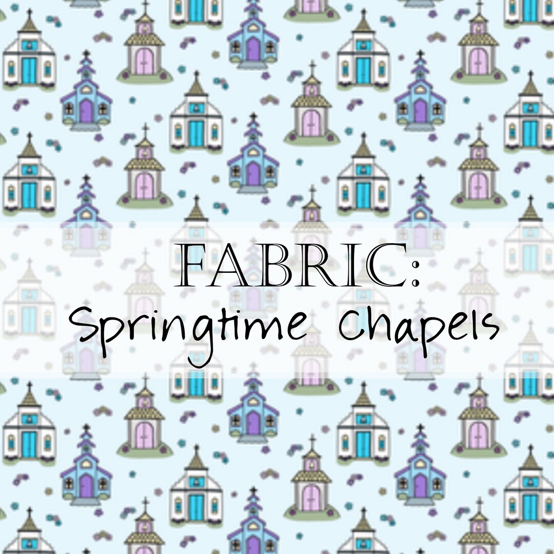 Fabric: Springtime Chapels Church (fat Quarter or by the Yard ...