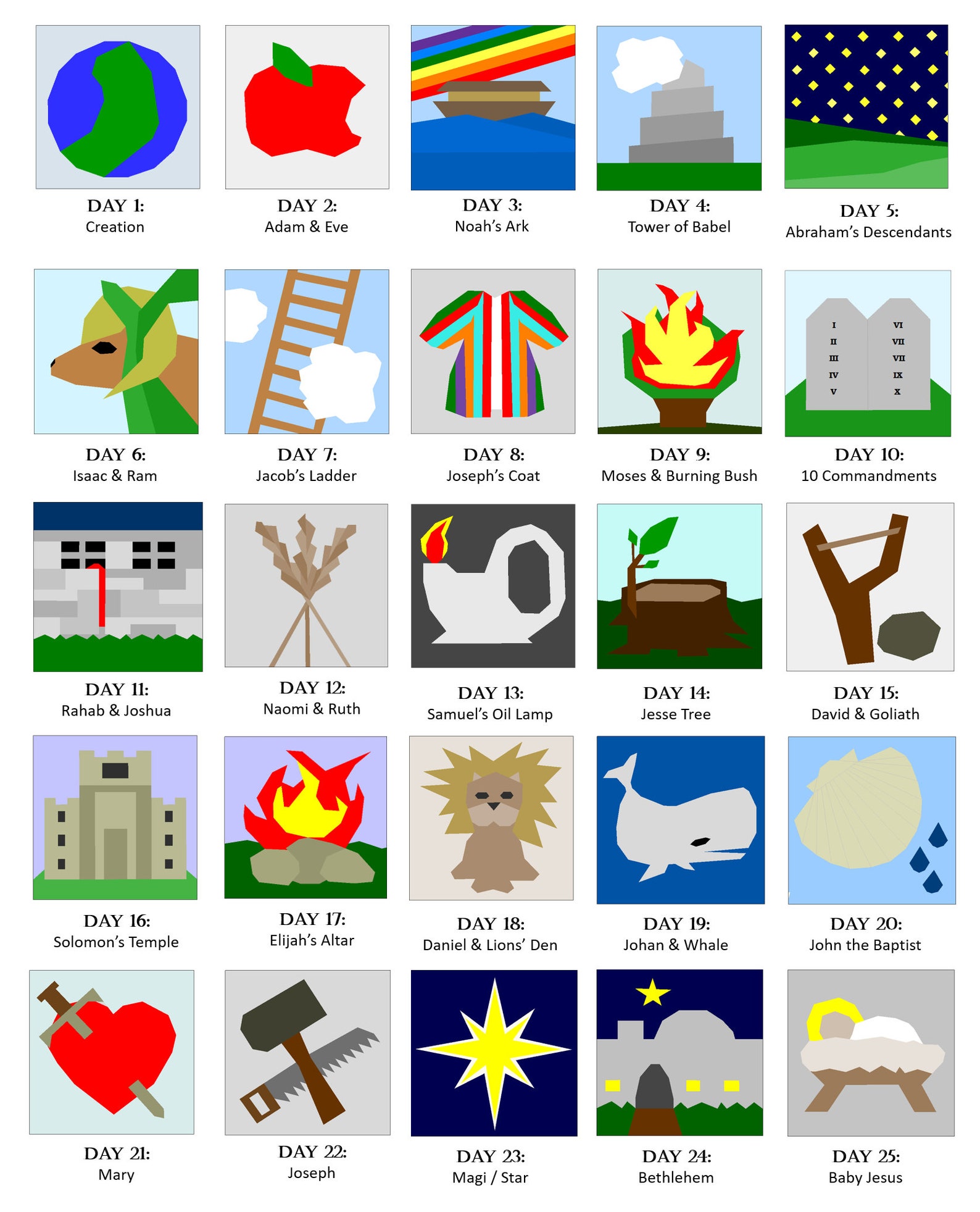 Jesse Tree Quilt Pattern - Etsy