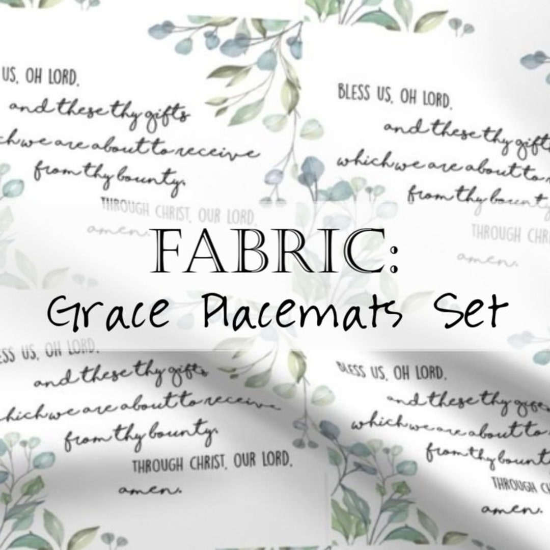Fabric: Sew a Set of Grace Placemats - Etsy