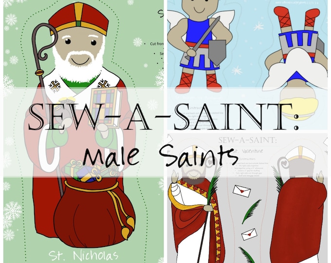 Fabric: Sew a Set of St. Nick Treat Bags saint Nicholas Gift - Etsy
