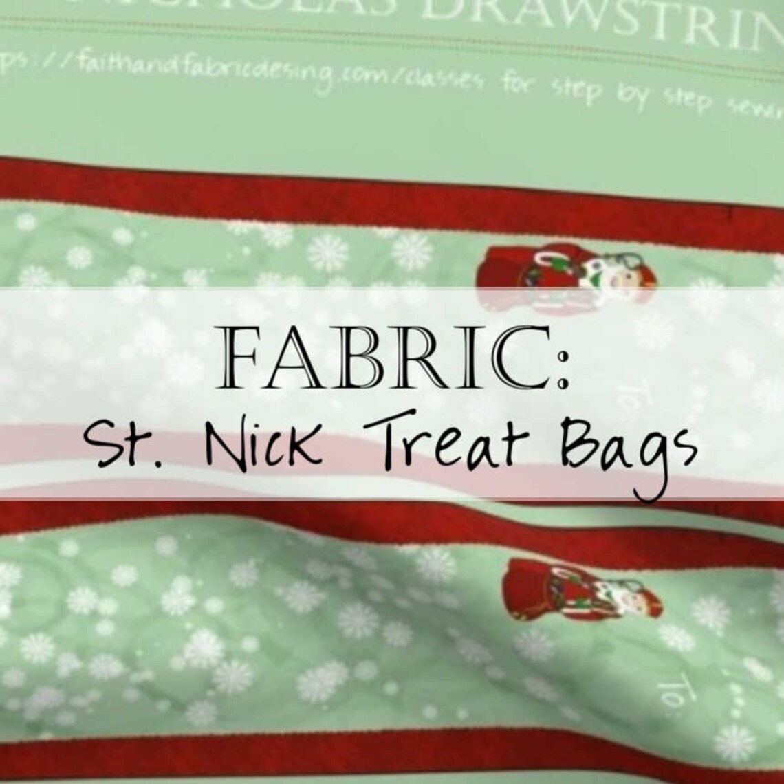 Fabric: Sew a Set of St. Nick Treat Bags Saint Nicholas Gift | Etsy