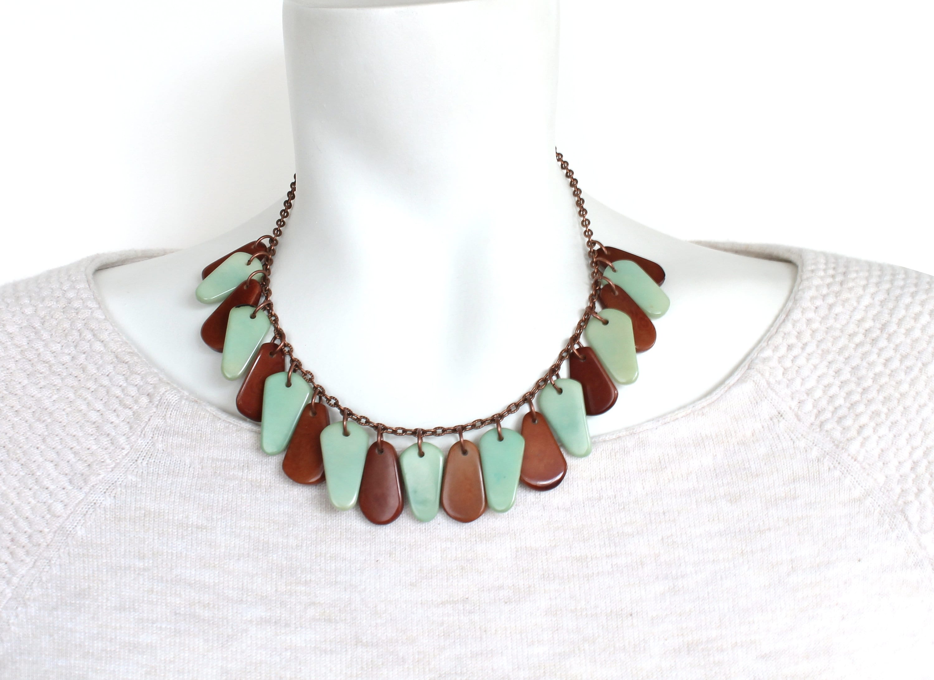 Tagua Necklace, Chic Necklace, Minimal Jewelry, Statement Necklace ...