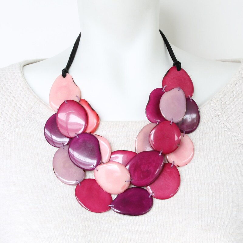 Pink Necklace - Etsy
