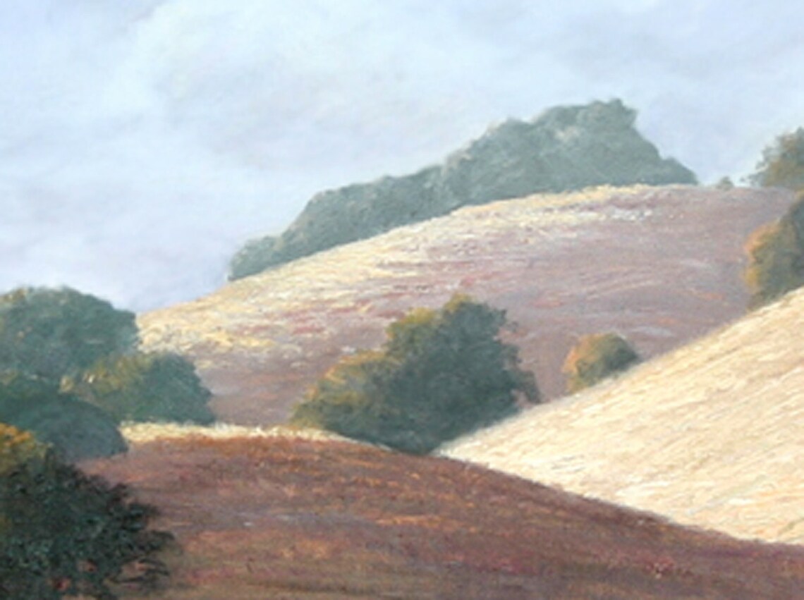 California Barn Art, Landscape Painting, Sonoma County Ranch Scene ...