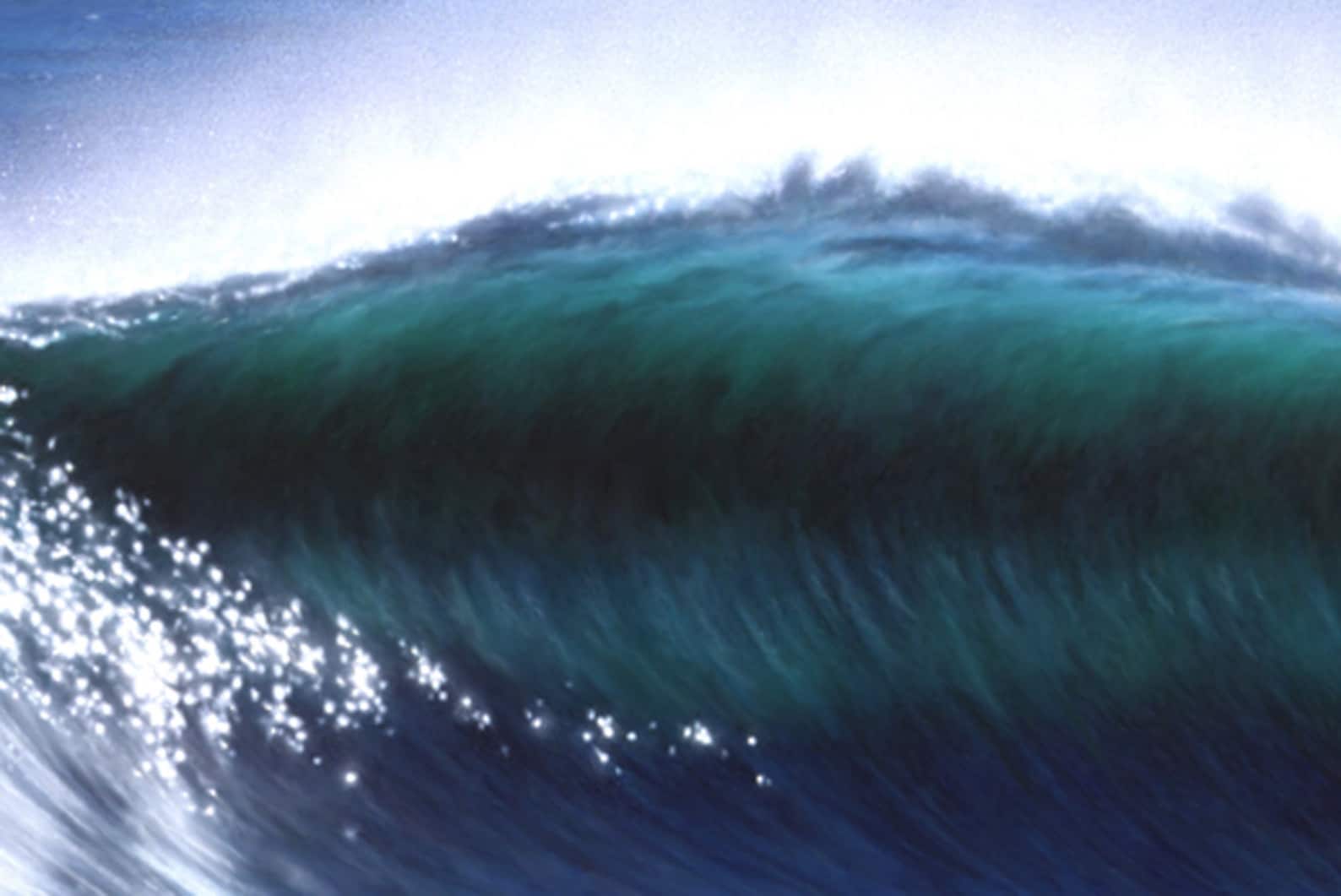 Surf Wall Art, Airbrush Wave Painting, Hawaiian Waves, Ocean Art - Etsy