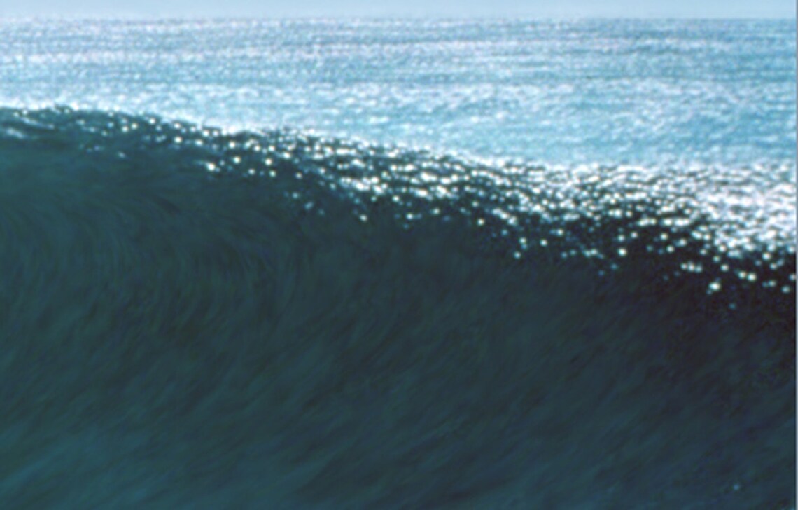 California Wave Print, Airbrush Painting, Turquoise Water, Surf Art ...