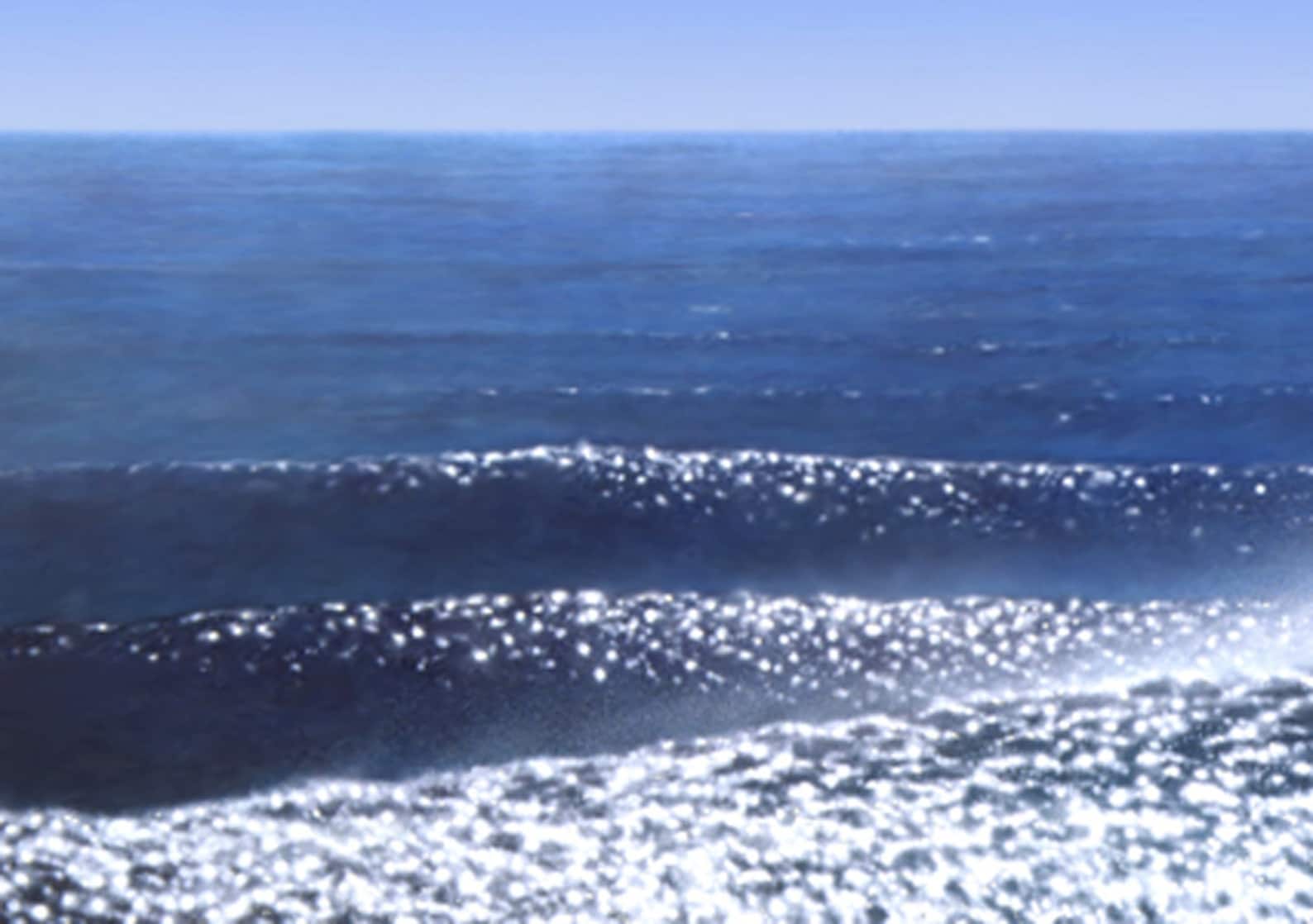 Surf Wall Art, Airbrush Wave Painting, Hawaiian Waves, Ocean Art - Etsy