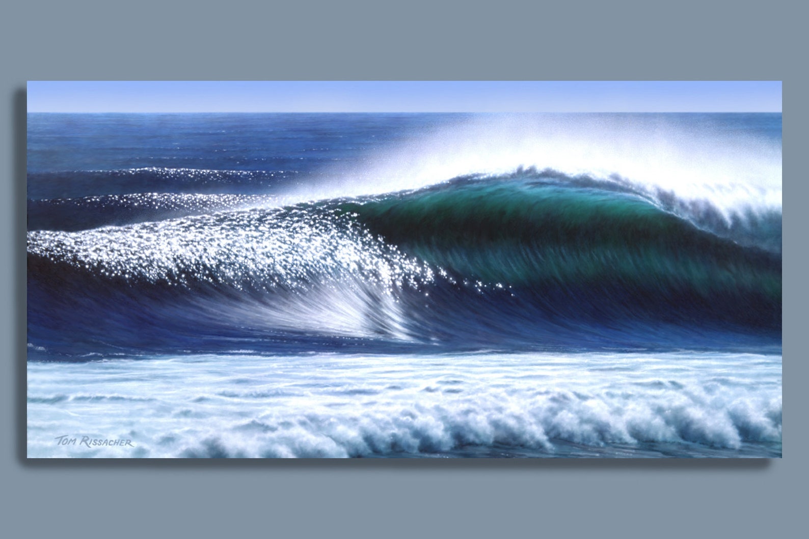 Surf Wall Art, Airbrush Wave Painting, Hawaiian Waves, Ocean Art - Etsy