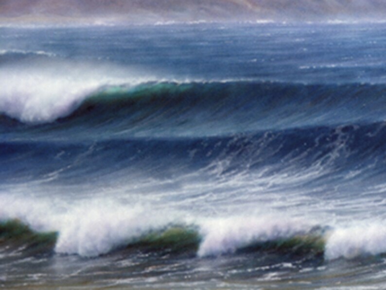 Surf Art Airbrush Wave Print Acrylic Seascape Ocean - Etsy