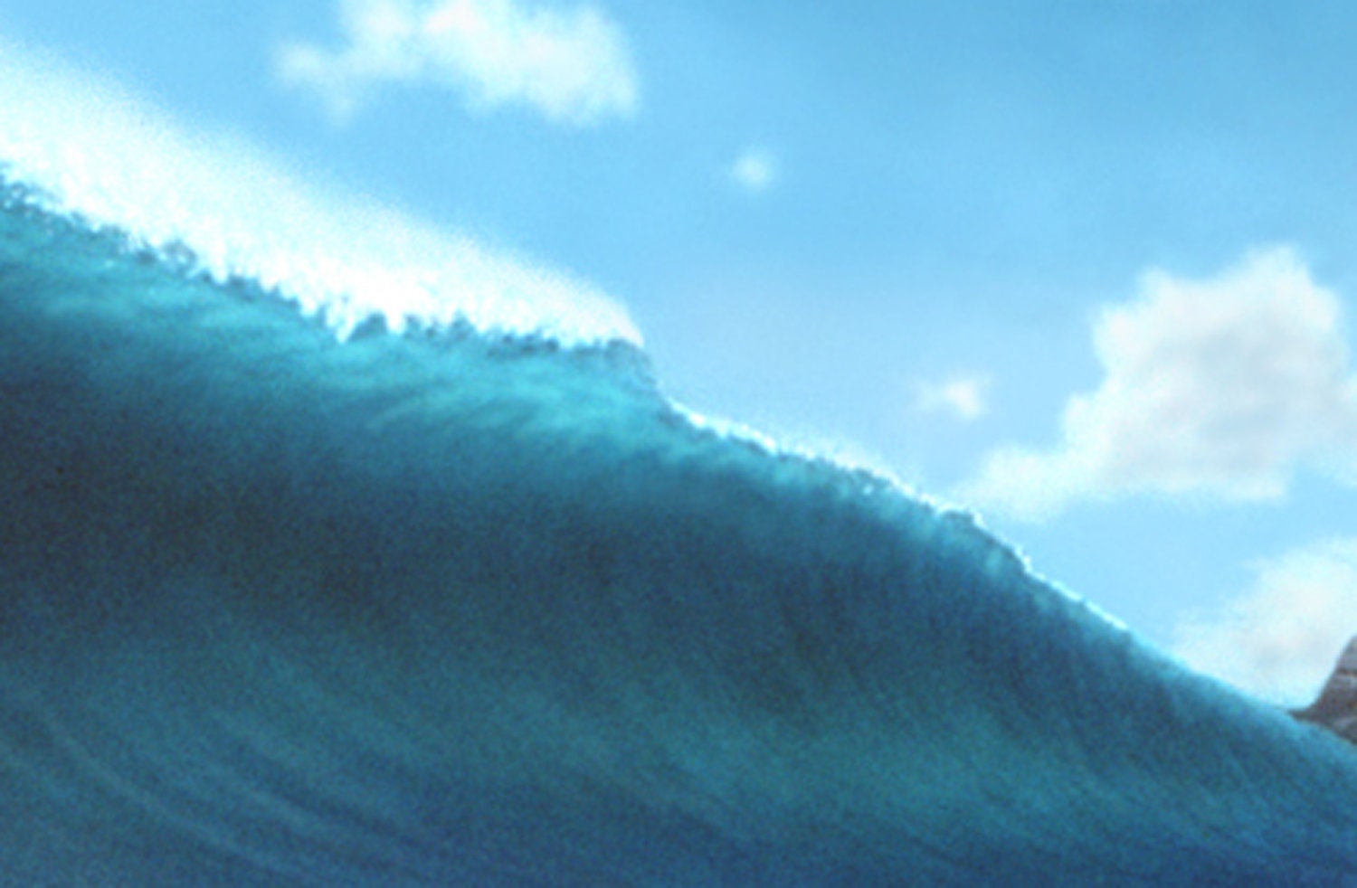Airbrush Wave Print, Ocean Painting, Hawaii Beach Scene, Turquoise ...