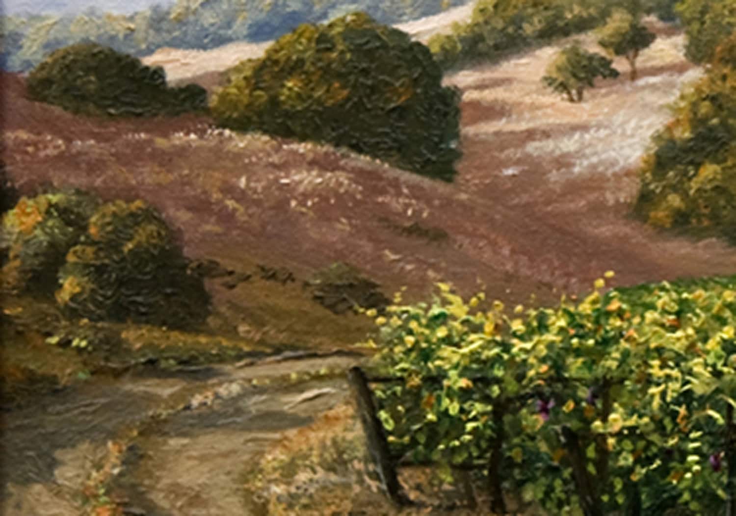 Vineyard Print, Landscape Paintings, California Wine Country Scenery ...