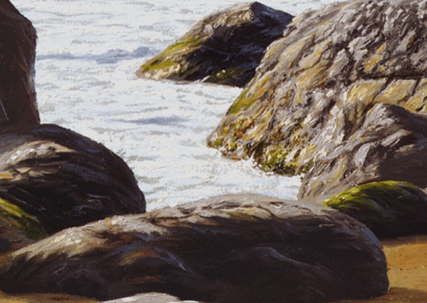 California Seascape "schoolhouse Beach", Realist Ocean Painting, Giclee ...