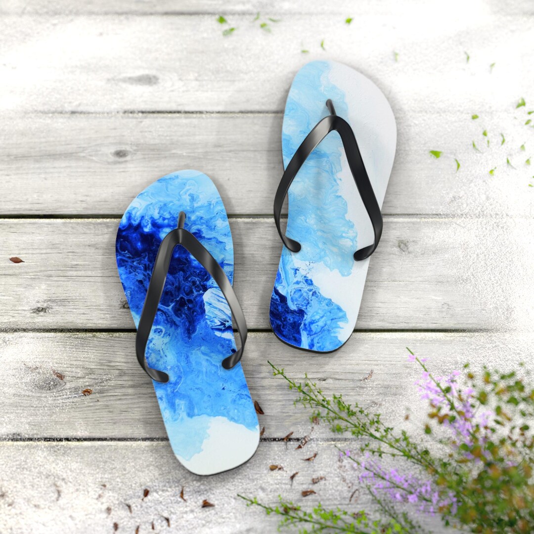 Flip Flops - Big Wave - Original Artwork by Mary Jo Hill - Beach Flip ...