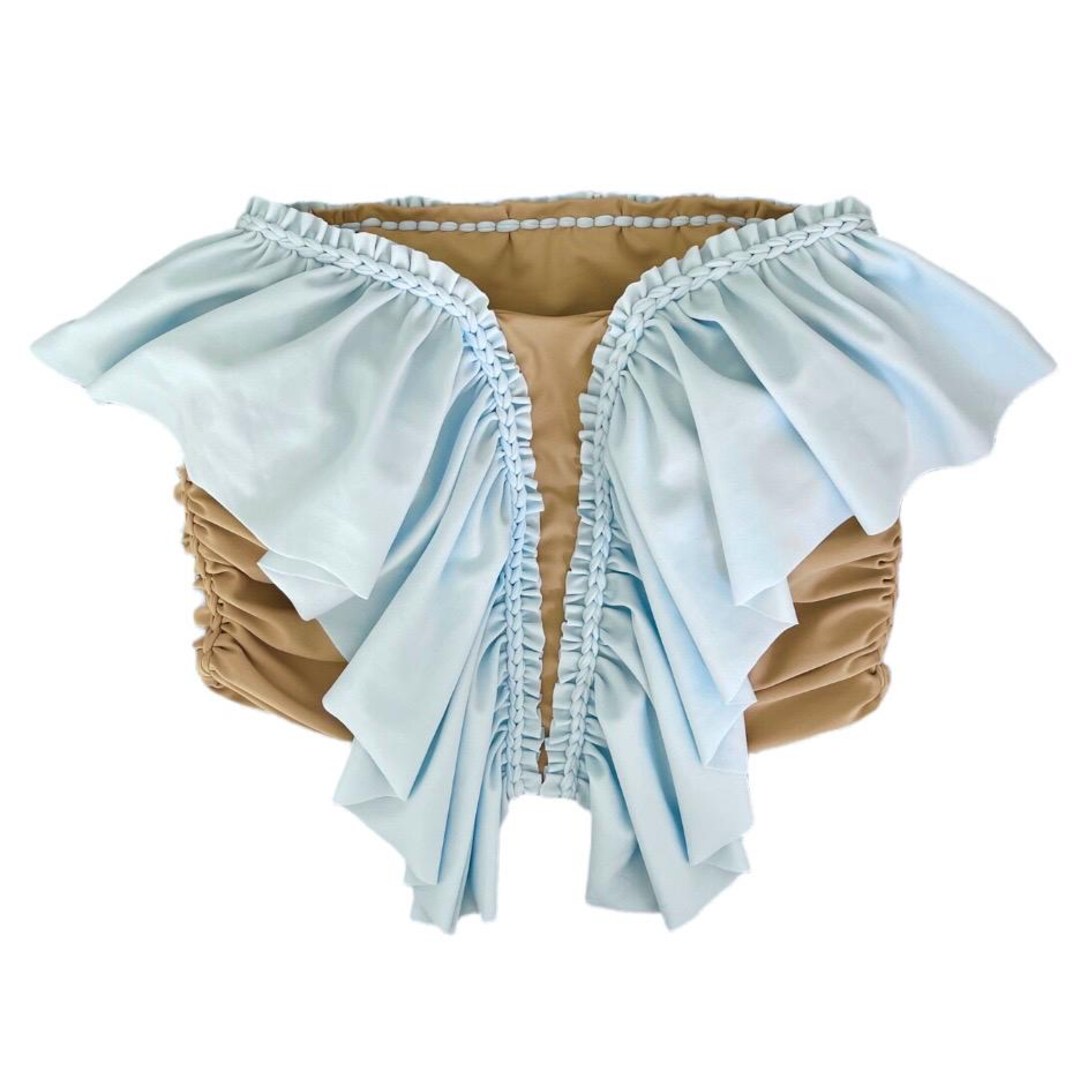 Butterfly Ruffle Tube Top: Sky and Sand - Etsy