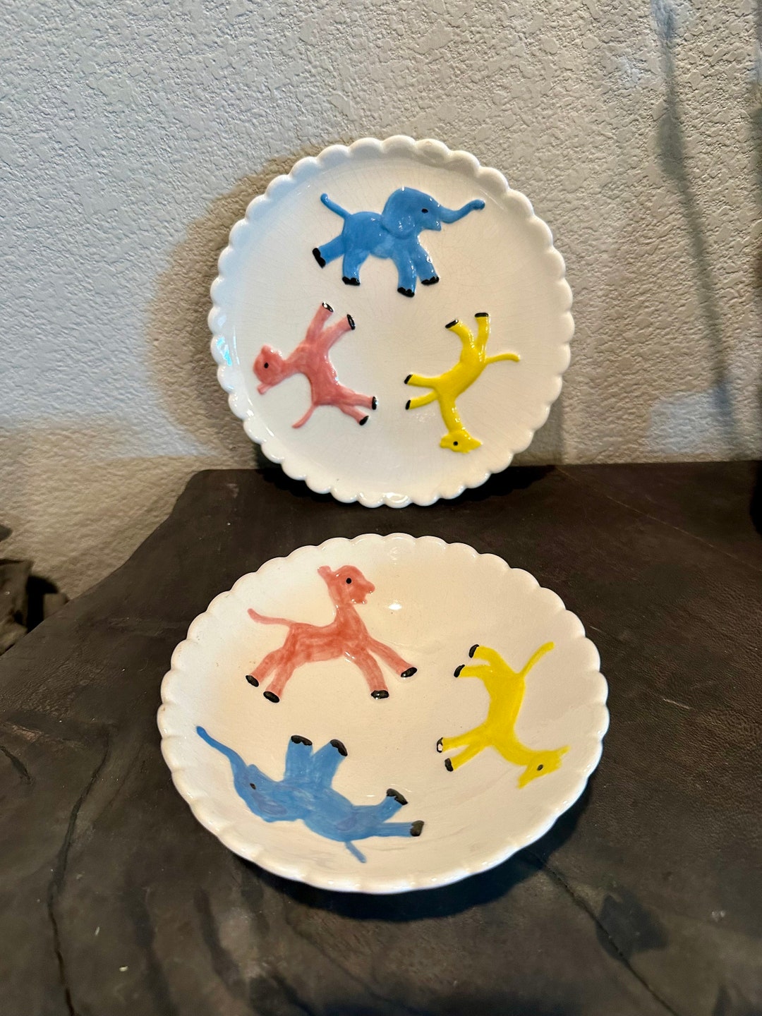 Vintage Circus Plate and Bowl Set - Etsy