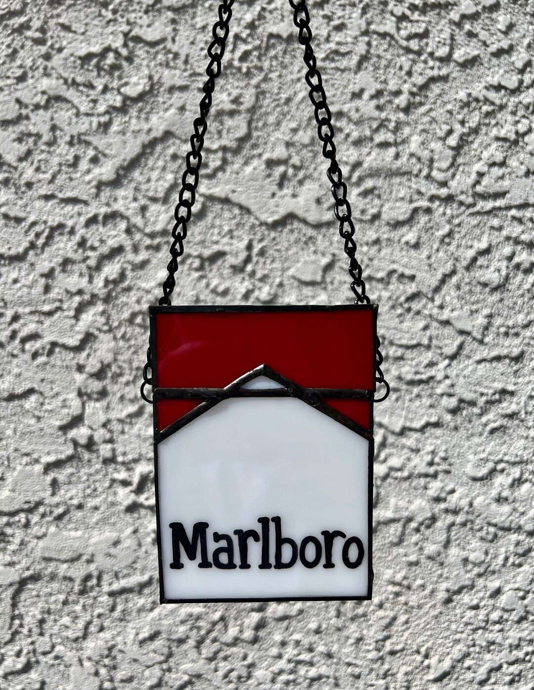 Stained Glass Marlboro Cigarettes Wall Hanging or Sun Catcher - Etsy