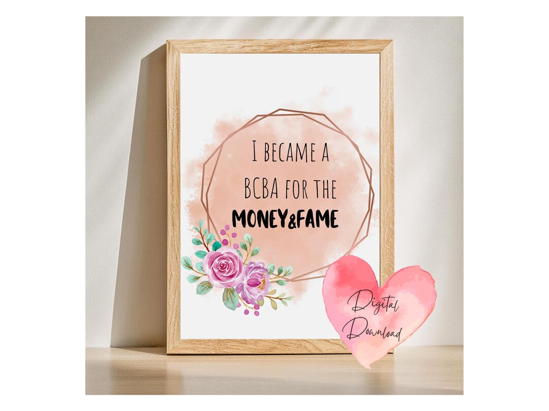 Funny BCBA Poster: ABA Therapist Office Decor (digital Download, 8.5x11 ...