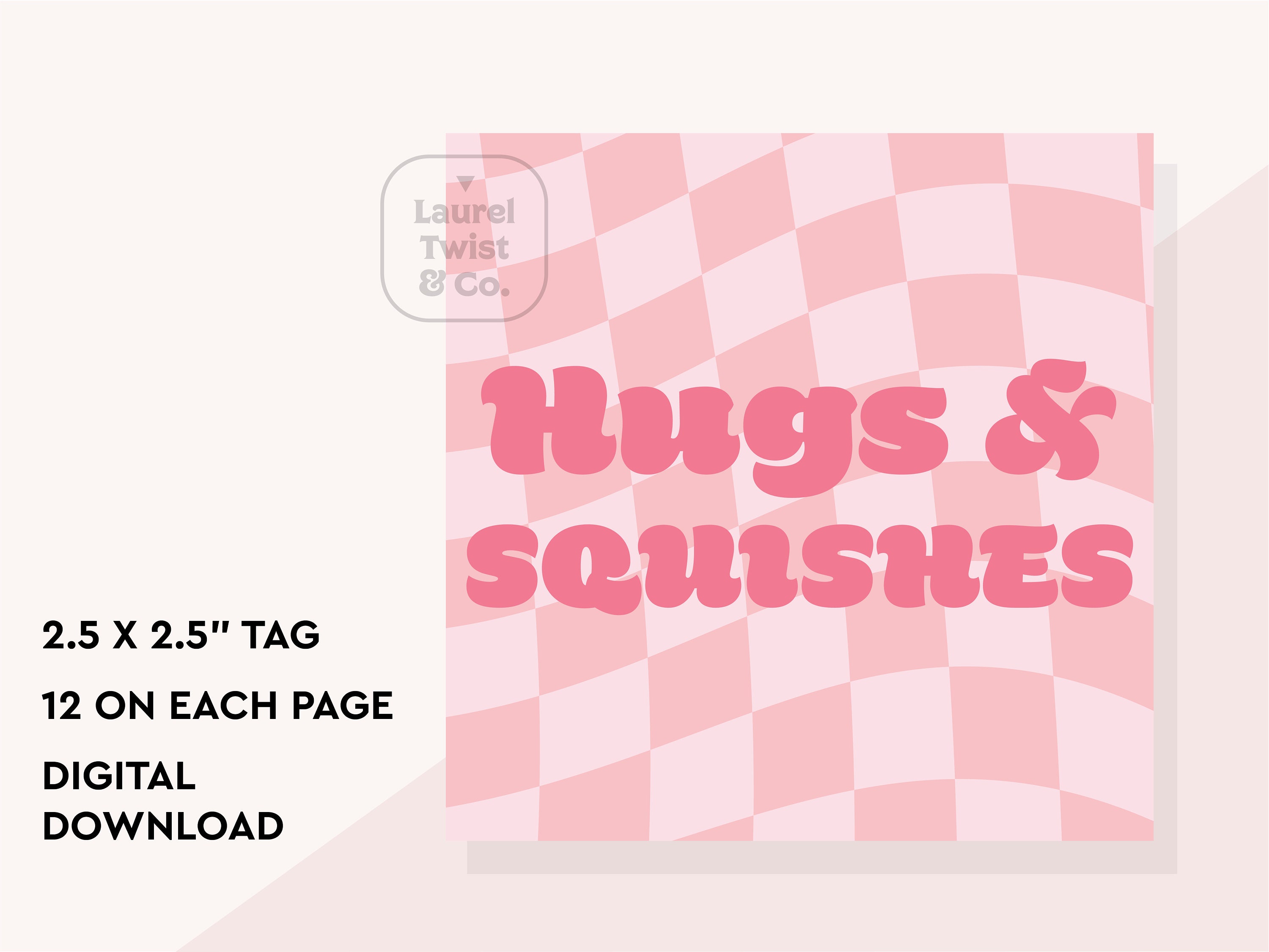 Printable Cookie Tag | Hugs & Squishes | Squishmallow Valentine | 2.5 X ...