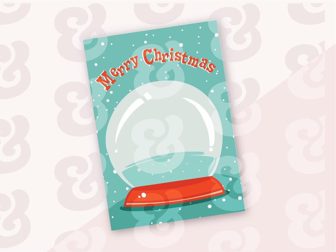 Merry Christmas Snow Globe Cookie Card | Holiday Cookie Printable ...