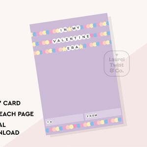 Swiftie Valentine's Day Card Printable | Friendship Bracelet ...