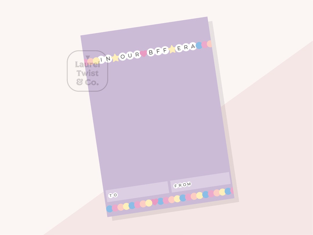 Swiftie Valentine's Day Card Printable Friendship Bracelet Valentine's ...