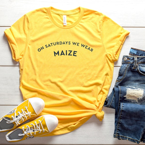 University of Michigan Maize Shirt - Etsy