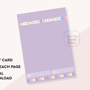 Swiftie Valentine's Day Card Printable Friendship Bracelet Valentine's ...