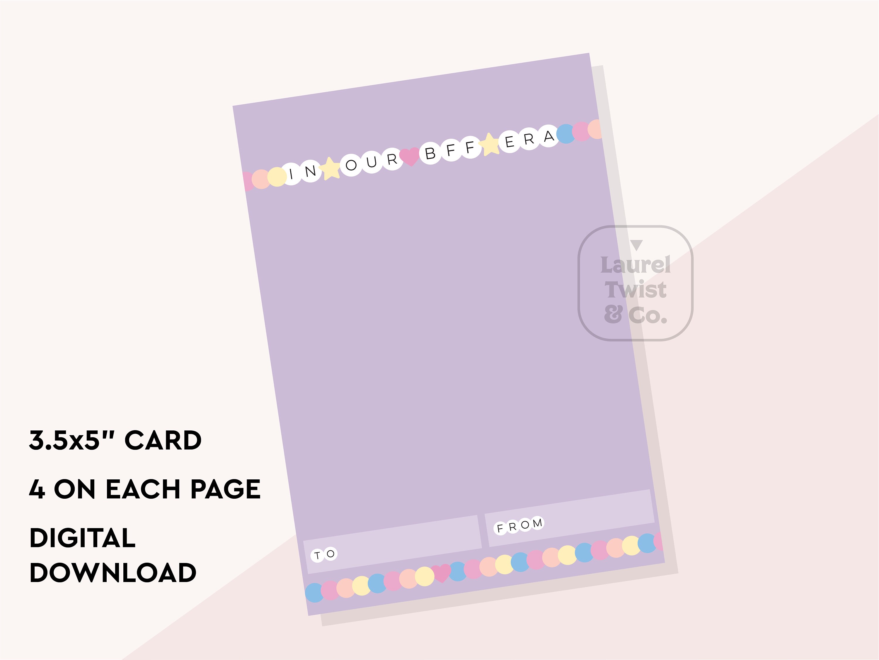 Swiftie Valentine's Day Card Printable Friendship Bracelet Valentine's ...