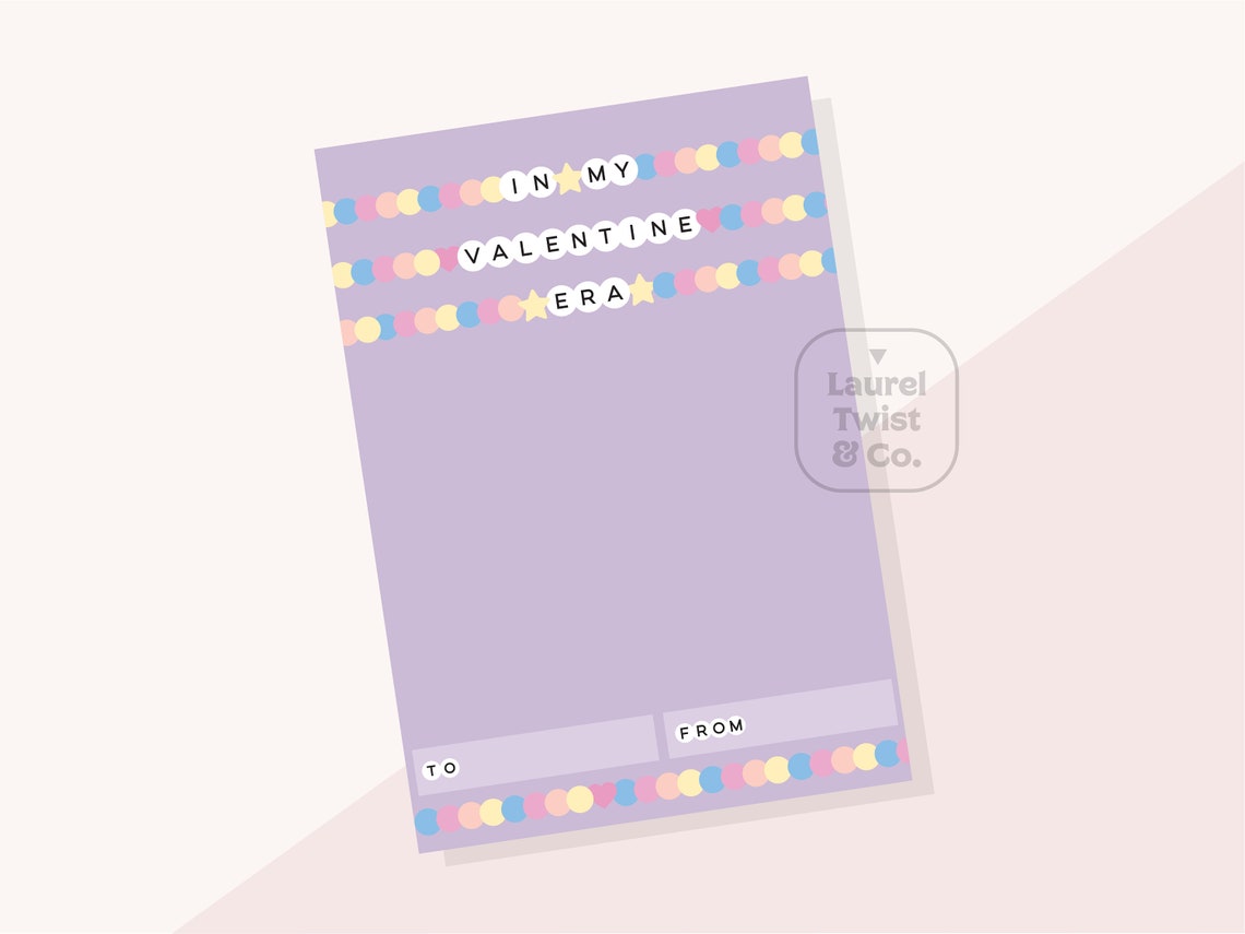 Swiftie Valentine's Day Card Printable | Friendship Bracelet ...
