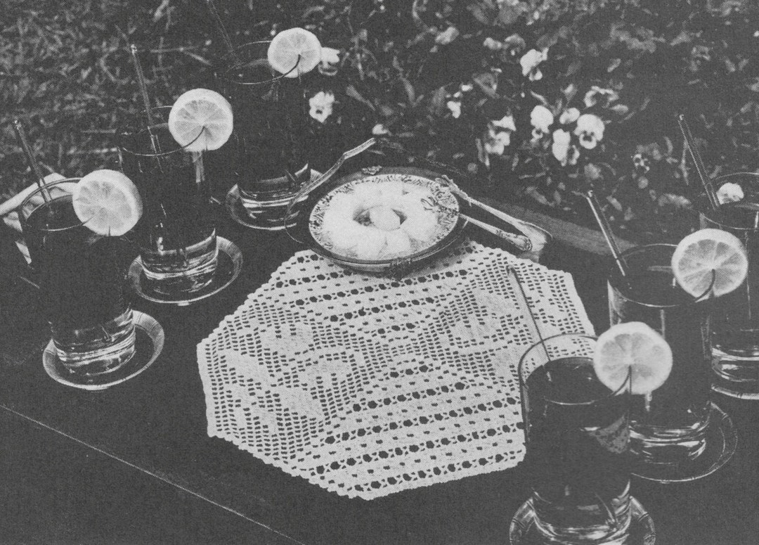 Vintage Filet Crochet Table Runner Pattern - Etsy