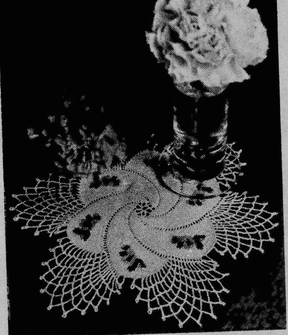 Vintage Crochet Pattern for a Small Mat | Etsy
