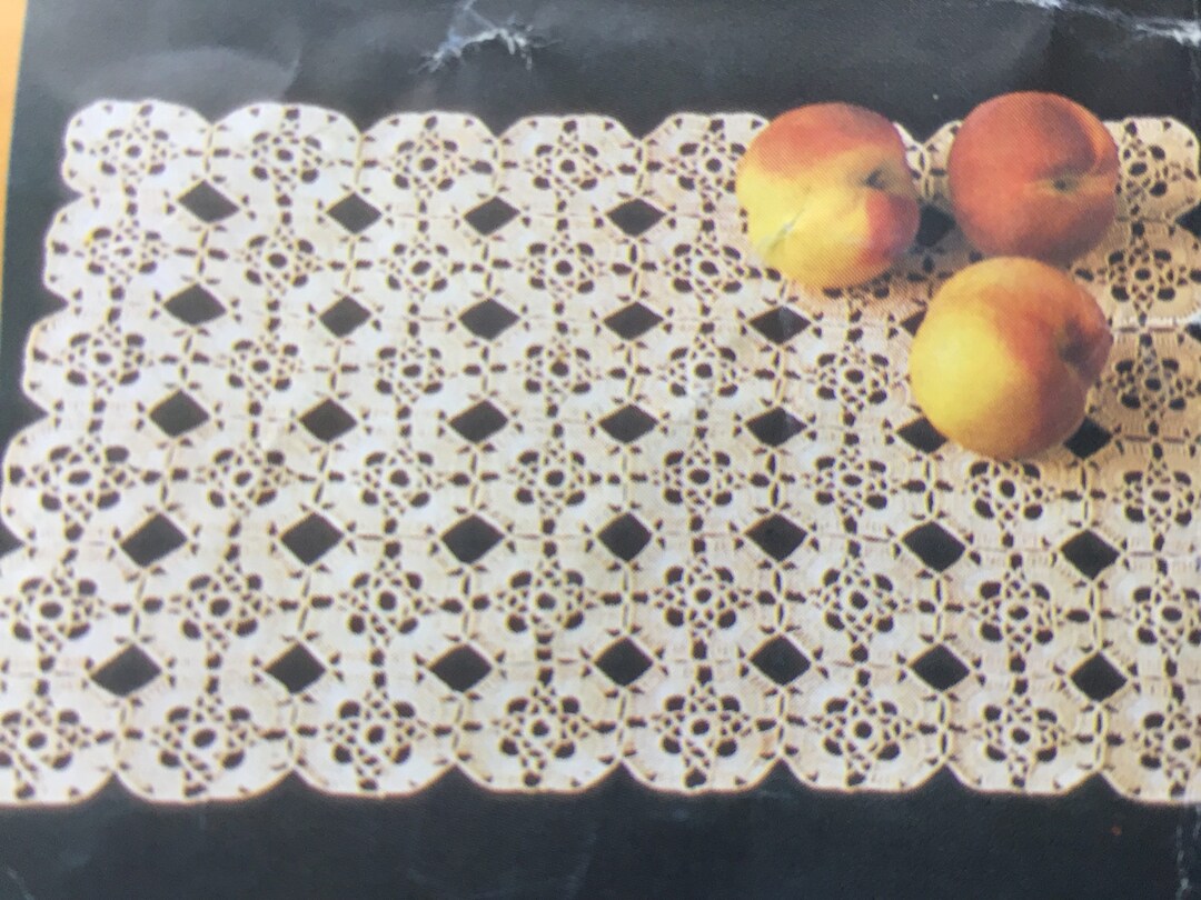 Vintage Crochet Motif Tablecloth Pattern - Etsy