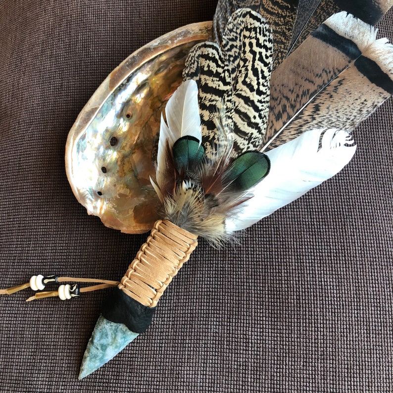 Lioness Spirit Smudge Fan Shaman Feather Wands Spirit | Etsy