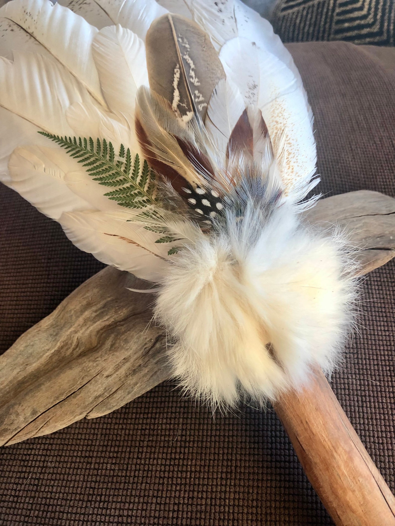 Shamanic Fan Custom Feather Wedding Bouquet Smudging Boho - Etsy