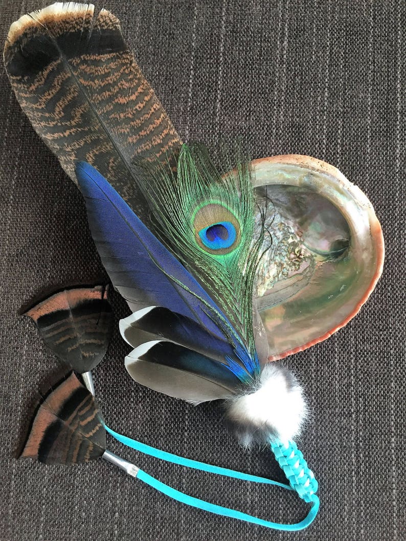 Smudge Kit Sage Feather Abalone Shell Smudging Bowl | Etsy