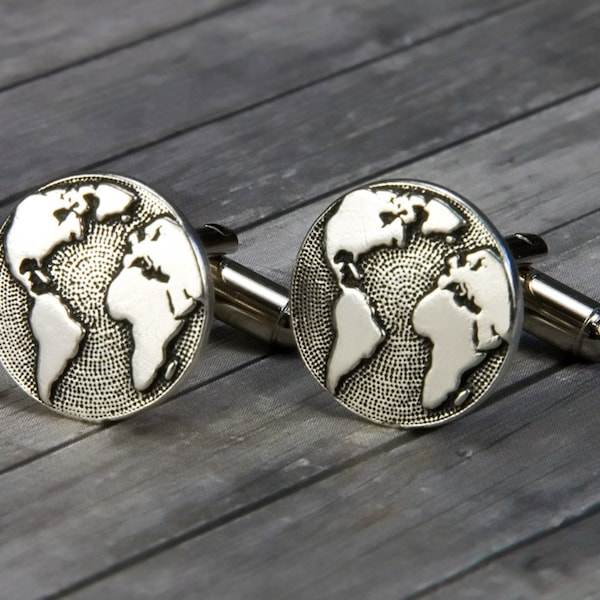 Globe Cufflinks - Etsy
