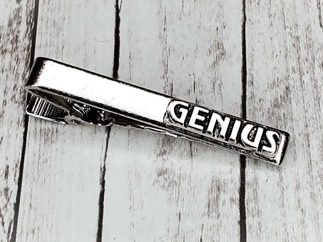 Genius Tie Clip - Genius Tie Bar - Mens Accessories - Gifts for Him ...
