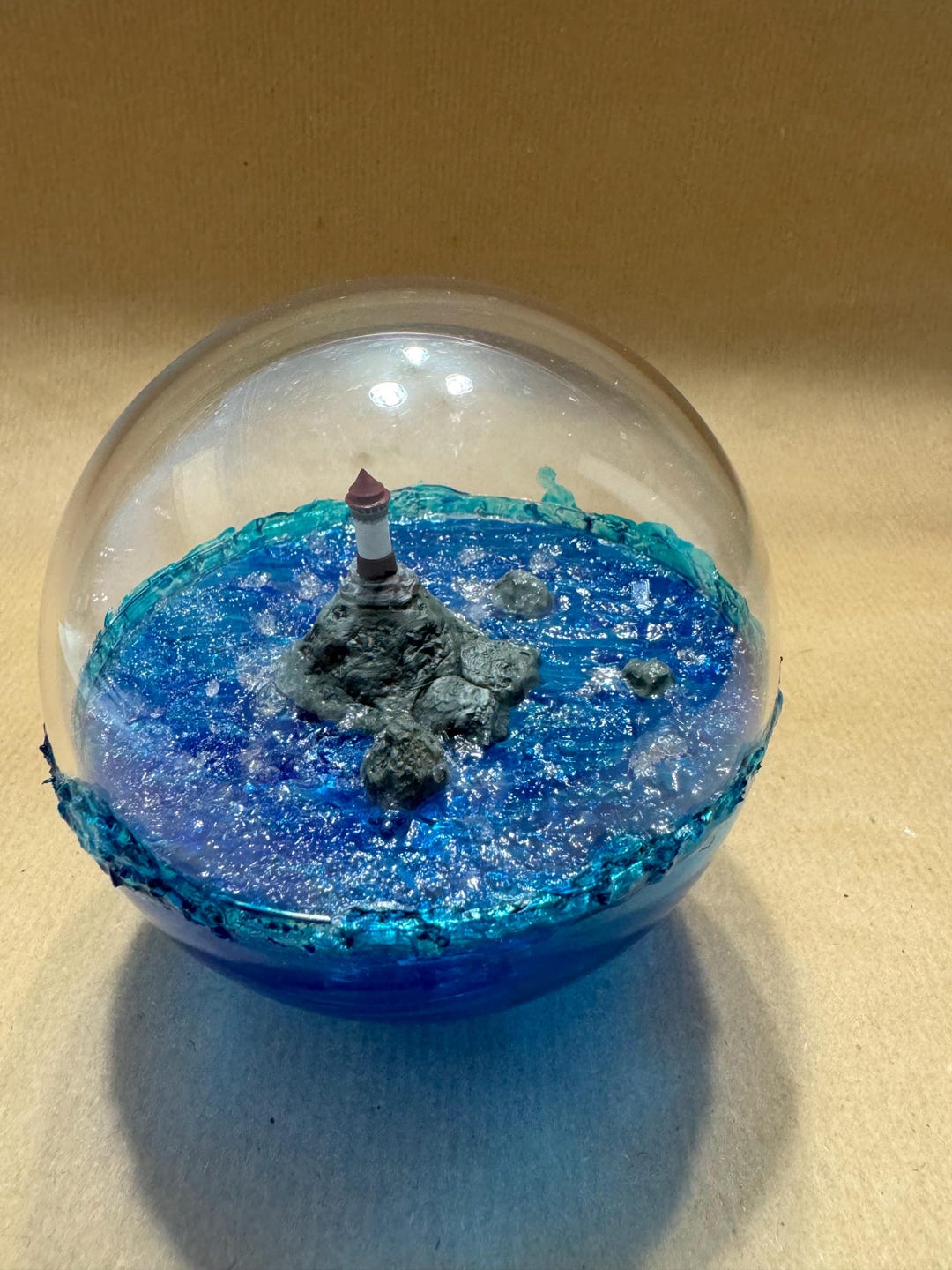 Mini Diorama Lighthouse on Rocks and Sea - Etsy